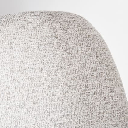 Stoel in beige geweven stof en zwart staal Clyde | Maisons du Monde