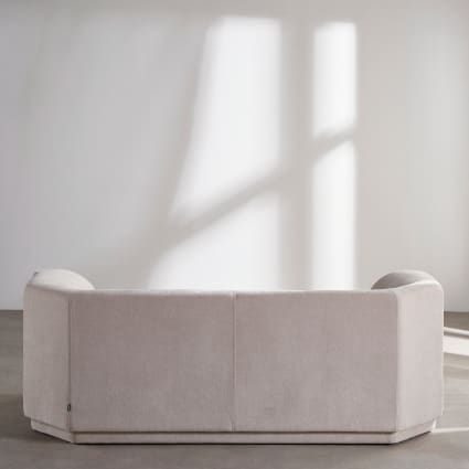 Canapé 2 places en textile tramé beige Gaspard | Maisons du Monde