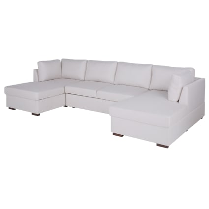 Sofá panorâmico conversível de 7 lugares cinza claro Times Square ...