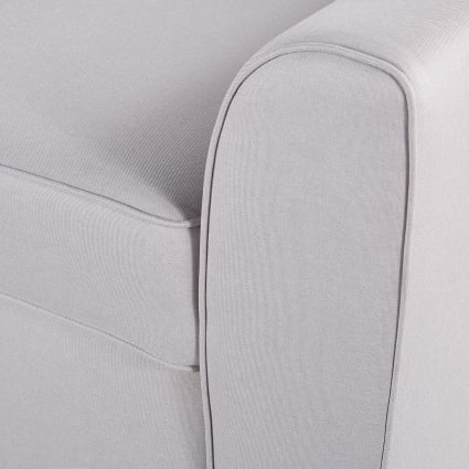 Sofá panorâmico conversível de 7 lugares cinza claro Times Square ...