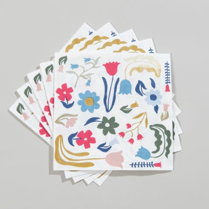Tovaglioli di carta con motivi floreali multicolori (20 pezzi ...