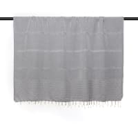Plaid coton gris moyen Oslo | Maisons du Monde