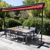 Markise 2,50 x 2 m mit Halbkasten Grau Brehat | Maisons du Monde