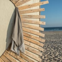 Fouta panel de abeja blanca algodón 100x200 Ibiza | Maisons du Monde