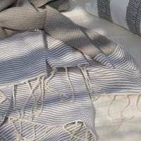 Fouta panel de abeja blanca algodón 100x200 Ibiza | Maisons du Monde