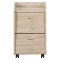 Chaise de bureau dossier haut marron Homcom | Maisons du Monde