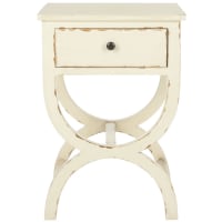 Table d'appoint carrée en résine beige et acier doré Grazia | Maisons ...