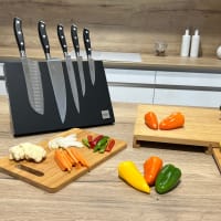 Spaghetti-Block 5-teilig aus Bambus aus Edelstahl MoV, Bambus Essentiel ...