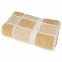 Drap de douche coton bouclette éponge à carreaux CELESTE | Maisons du Monde
