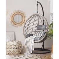 Sillón colgante ratán sintético gris Tollo | Maisons du Monde