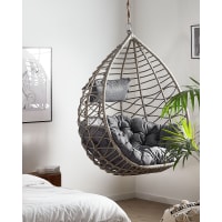 Sillón colgante ratán sintético gris Tollo | Maisons du Monde