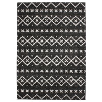 Tapis moderne tufté main en laine Noir 160x230 cm Crook | Maisons du Monde