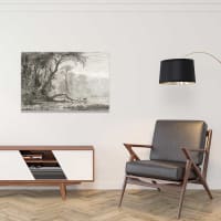 Stampa che incide le rive del fiume Stampa su tela 90x60cm | Maisons du ...