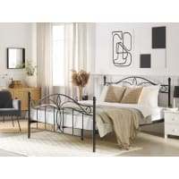 Letto legno di pino 160 x 200 cm marrone scuro Giulia | Maisons du Monde