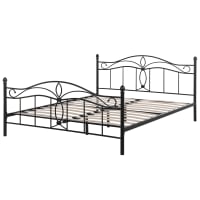 Letto legno di pino 160 x 200 cm marrone scuro Giulia | Maisons du Monde