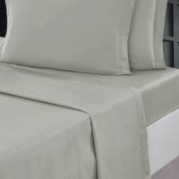 Llot de 2 taies d'oreiller en percale de coto gris perle 65x65 cm Soft ...