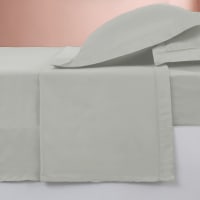Llot de 2 taies d'oreiller en percale de coto gris perle 65x65 cm Soft ...