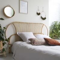 Testata in rattan naturale e nera 160 cm Navahino | Maisons du Monde