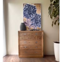 Commode contemporaine en bois massif, 9 tiroirs marron Megève | Maisons ...