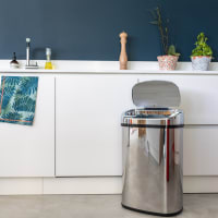 Pattumiera ad apertura automatica con sensore a infrarossi 58l Homcom ...