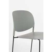 Chaise design en plastique gris Diva | Maisons du Monde