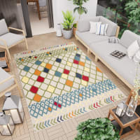 Alfombra beige/naranja 160 x 231 cm Courtyard | Maisons du Monde