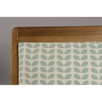 Sill¢n hexagonal de madera de teca y tela verde Eris | Maisons du Monde