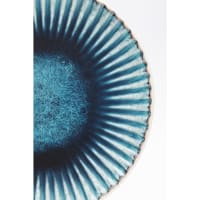 Piatto piano moderno in ceramica bianca Ø26 cm ORGANIC | Maisons du Monde