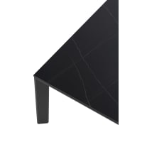 Tavolo da pranzo effetto marmo nero in melamina 160cm Alberta | Maisons ...