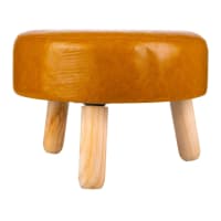 Taburete tapizado marrón 38x38x42 | Maisons du Monde