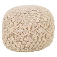 Soffio in pelle marrone 48x48x35h | Maisons du Monde