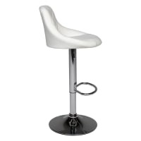 Set 2 sgabelli bar con schienale girevoli e altezza regolabile bianco ...
