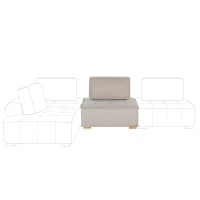 Sofá modular de pana 90x180 cm blanco | Maisons du Monde