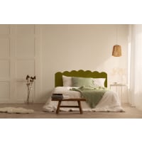 Kopfteil aus rosafarbenem Samt, 160x74cm SHELL | Maisons du Monde