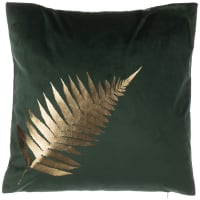 Cuscino a pelo corto verde scuro 45x45 cm | Maisons du Monde