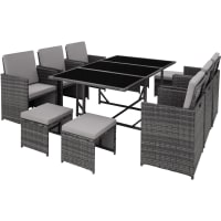 Taburete alto de jardín de metal gris 44x51 cm 107h Alice | Maisons du ...