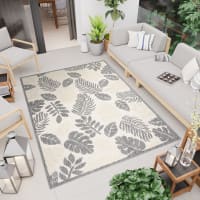 Tappeto da esterno in polipropilene 200 x 290 cm nero Palmio | Maisons ...