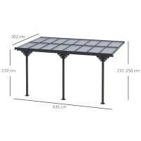 Toldo, doble hoja extensible, protección solar, beige 600x9x200cm ...