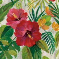 Tableau jardin tropical imprimé sur toile 30x45 cm | Maisons du Monde