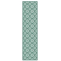 Tapis vinyle vert et gris terrazzo 48x198 cm Terrazzo | Maisons du Monde