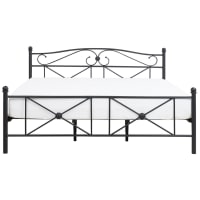 Letto metallo 160 x 200 cm nero Cusset | Maisons du Monde