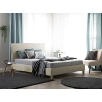Letto contenitore Bouclé Bianco sporco 140 x 200 cm Vaucluse | Maisons ...
