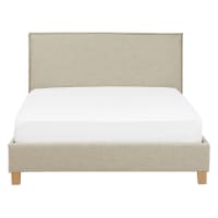 Letto contenitore Bouclé Bianco sporco 140 x 200 cm Vaucluse | Maisons ...