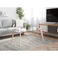 Table basse en bois blanc 100 x 53 x 45 cm Luci | Maisons du Monde