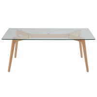 Table basse en bois blanc 100 x 53 x 45 cm Luci | Maisons du Monde