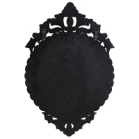 Specchio da parete in metallo, finitura invecchiata, 60x3x118, bianco ...