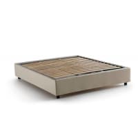 Letto alla francese in tessuto beige 140x200 cm Chloe | Maisons du Monde