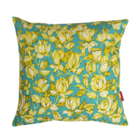 Housse de coussin extérieur 60x60 cm motif fleuri vert Rita | Maisons ...
