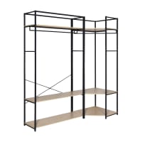 Portant vêtements d'angle en bois et métal 70x200cm June | Maisons du Monde