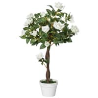 Set 2 alberelli di rose artificiali con vaso incluso e 21 fiori ...